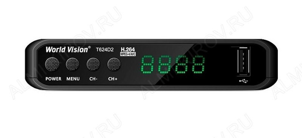 ТВ-ресивер World Vision T624D4 , черный, черный матовый купить по ...