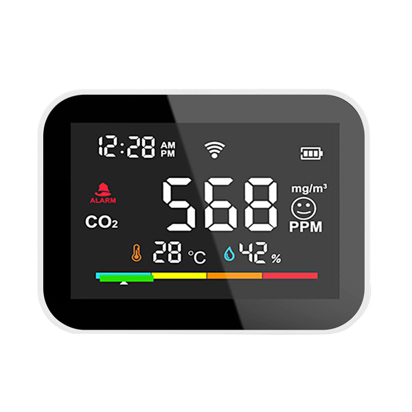 Wi-Fi Smart CO2 Detector Портативный монитор качества воздуха CO2 Alarm ...