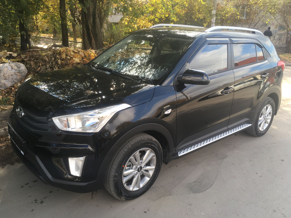 Hyundai Creta IX25 2016-2020 Штатные пороги подножки BMW STYLE купить по низкой цене в интернет ...