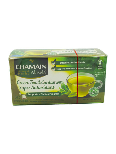 Чай натуральный ЗЕЛЕНЫЙ с Кардамоном / пакетированный чай "Chamain ...