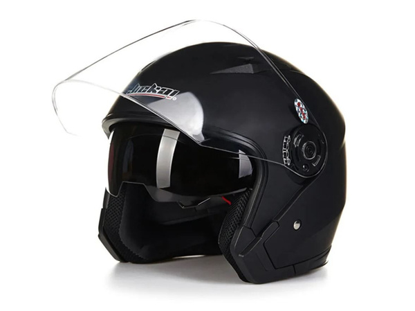 Шлем Jekai 3/4, открытый (мотошлем), черный матовый, M - купить с ...