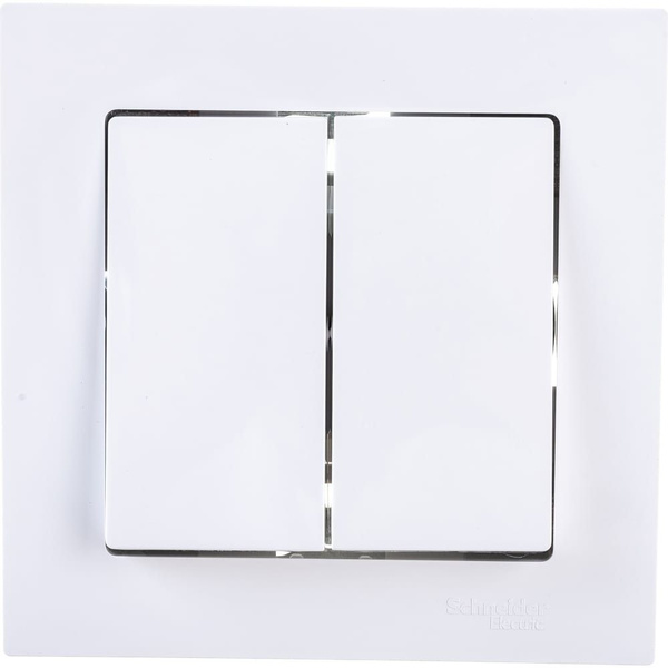Двухклавишный выключатель Schneider Electric ATLAS DESIGN - купить с ...