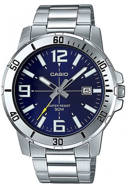 Кварцевые мужские наручные часы Casio Collection Mtp Vd01d 2b с индикацией текущей даты купить