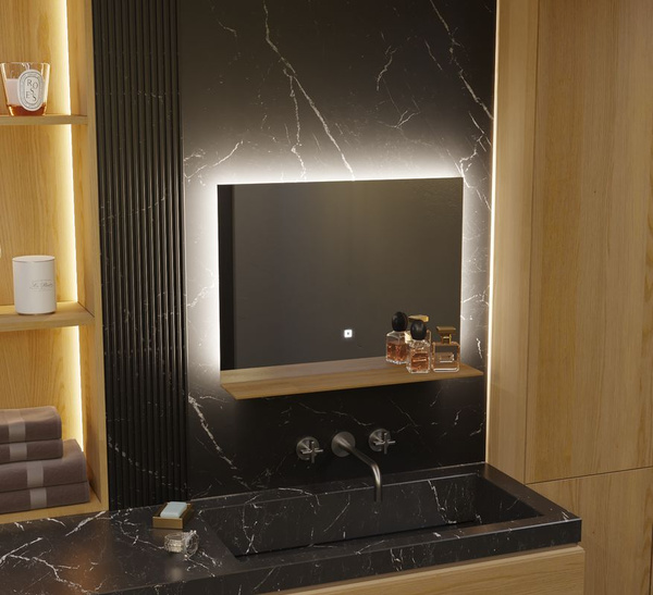 Зеркало с полкой Alias, 70 см х 50 см, 1 шт - купить по низким ценам в интернет-магазине OZON ...