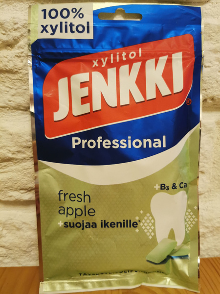 Жевательная резинка Jenkki Professional fresh apple, 80г. ( Финляндия ...