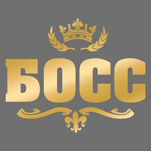 Термонаклейка на все виды и любой цвет одежды 30х21см (DTF) Босс, Надпись купить на OZON по ...