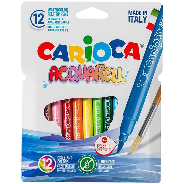 Фломастеры Carioca Acquarell акварельные набор 12 цветов - купить с ...