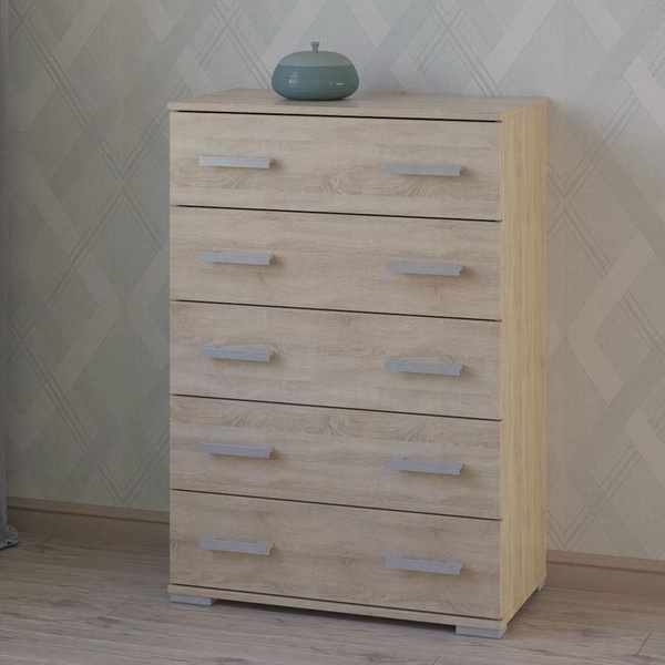 Комод Зеленоградская мебельная фабрика Комод 97, 70x37.4x101.6 см, 5 ящ ...