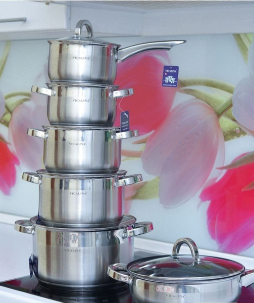Vicalina Набор кастрюль Будьте здоровы, Нержавеющая сталь, 2 л, 2,9 л ...