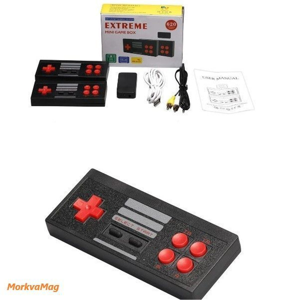 Беспроводная игровая приставка mini game box 620 встроенных игр (8 bit) + 2 игровых джойстика ...
