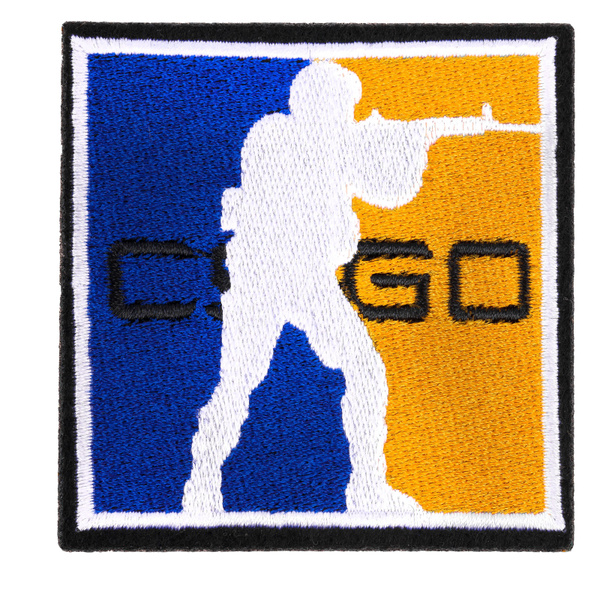 Нашивка, шеврон, патч (patch) CS GO Counter-Strike лого, размер 7,5*7,5 ...