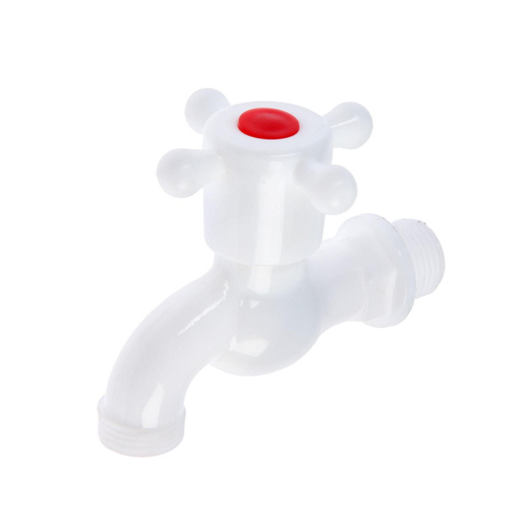 Кран водоразборный ZEIN Z2189, с крестовой ручкой, PP, с шаровым ...