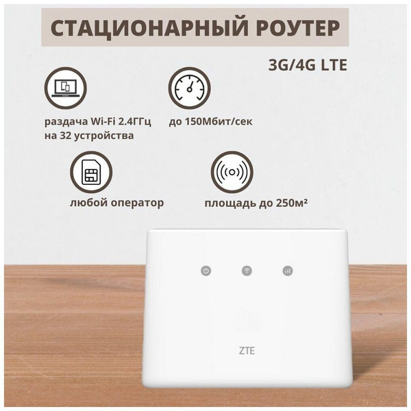 Роутер ZTE MF293N, белый, 2.4 ГГц купить по низкой цене с доставкой в ...