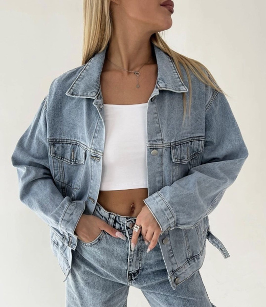 Куртка джинсовая Tiya moda - купить с доставкой по выгодным ценам в интернет-магазине OZON ...