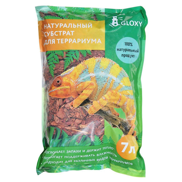 Грунт для террариума Субстрат Gloxy Кора лиственницы, 7л - купить с ...