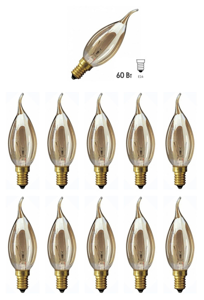 Накаливания Лампочка Foton Lighting E14 Свеча на ветру 2700 К - купить ...