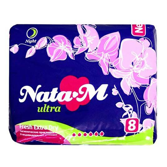 Nata M Прокладки гигиенические ULTRA Extra Dry ночные, 8 шт купить на OZON по низкой цене ...
