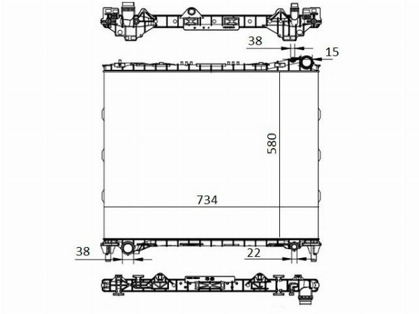 Радиатор LAND ROVER RANGE ROVER 3.0G/5.0G/3.0D/4.4D 13-/SPORT 3.0G/5.0G ...