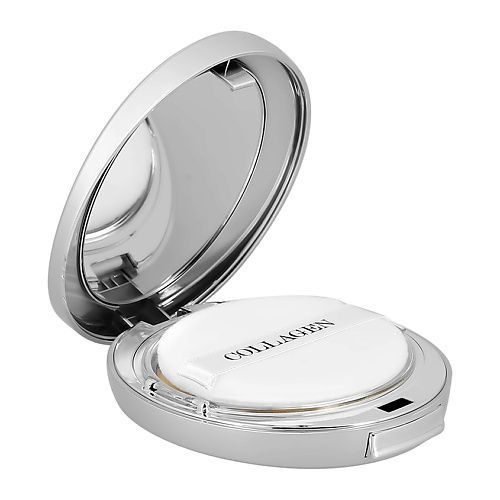 Пудра для лица компактная матирующая Collagen с зеркалом и запасным ...