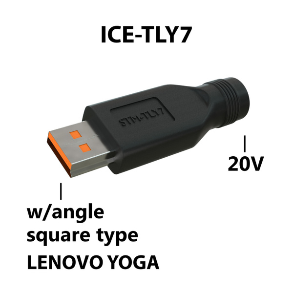 Коннектор адаптер переходник питания для ноутбуков LENOVO YOGA, ICEPAD ICE-TLY7, гнездо 3 pin ...