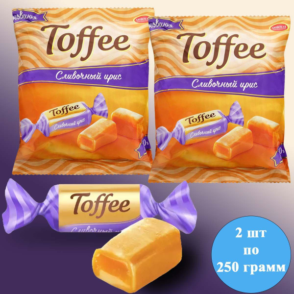 Конфеты Toffee ирис сливочный Азовская кондитерская фабрика, 2 шт по ...