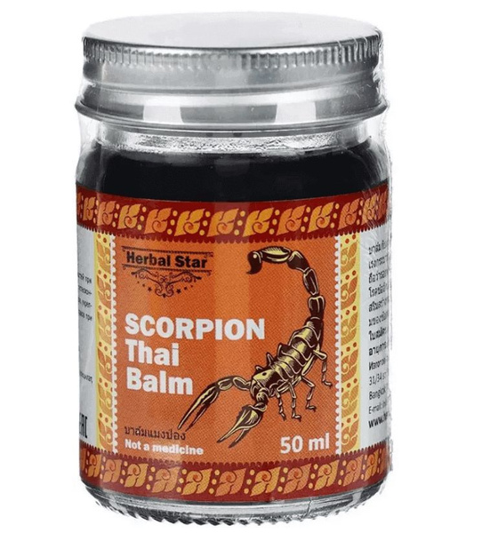 Бальзам тайский скорпион Scorpion thai balm Herbal Star 50 мл. - купить ...