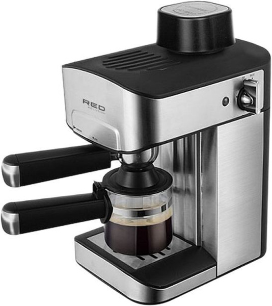 RED solution Кофеварка рожковая RCM-M1523, черный, серебристый - купить с доставкой по выгодным ...