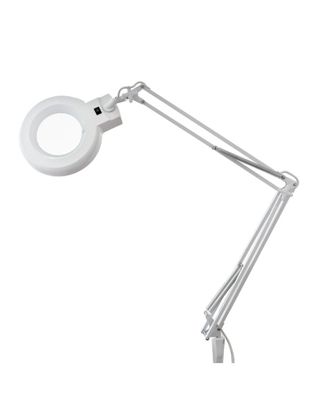 Лупа на струбцине круглая 5D с подсветкой, d127мм, белая (8066D-1) REXANT - купить с доставкой ...