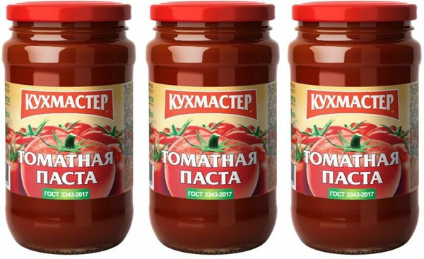 Паста томатная КУХМАСТЕР, 3 уп по 190 г - купить с доставкой по ...