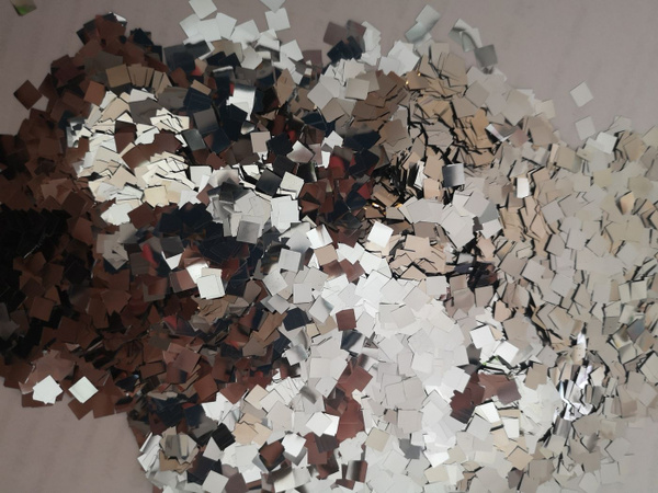 Конфетти DBCY, Квадраты, серебристый цвет, Фольга, 0.5 см купить по ...