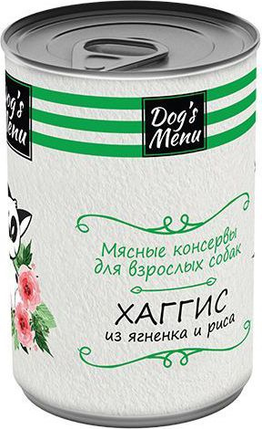 Характеристики Консервы для собак Dog s Menu / Догс Меню Хаггис для ...