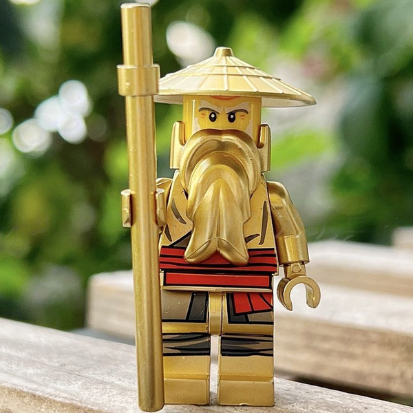 Фигурка Ninjago Ниндзяго, Золотой Сенсей Ву, конструктор для мальчиков ...