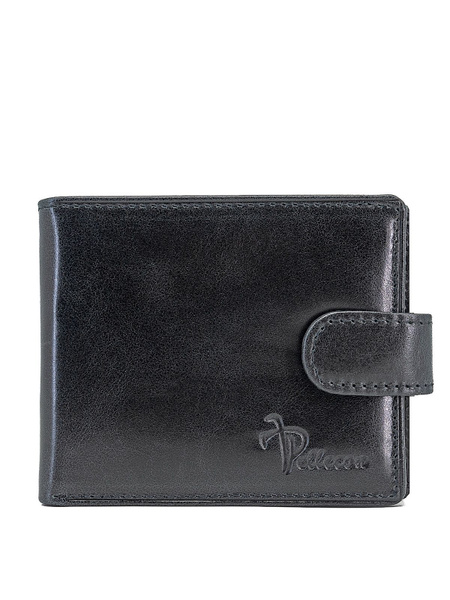 Портмоне мужское из натуральной кожи Pellecon, черный - купить с ...