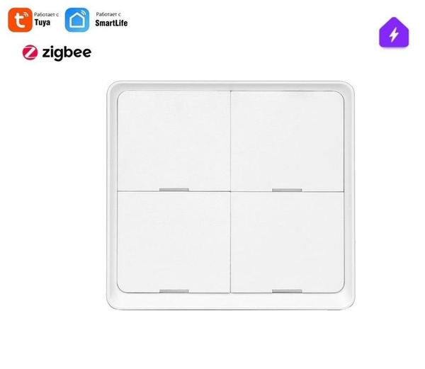 НОВЫЙ Умный беспроводной выключатель Zigbee на батарейках для Алисы ...