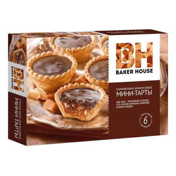 Мини-тарты Baker House карамельно-арахисовые 240 г - купить с доставкой ...