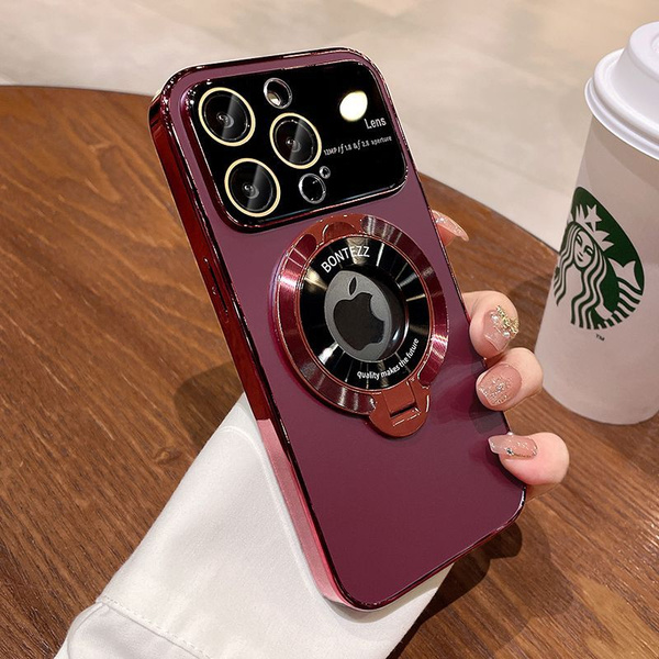 большое окно Чехол для iPhone 15 Pro Max (айфон 15 про макс) магнитный ...