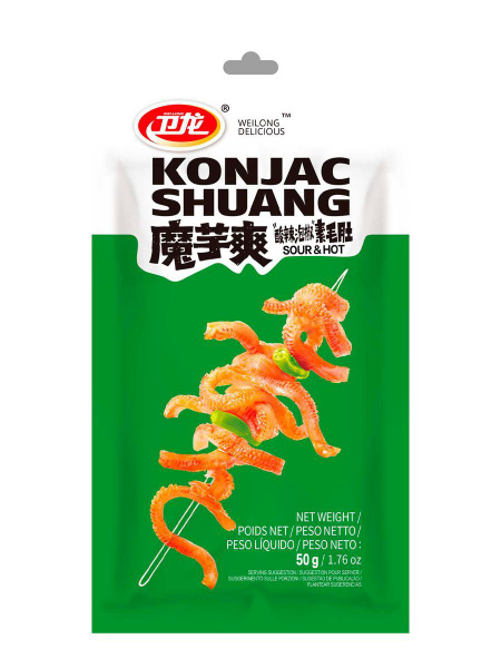 Закуска кисло-острая из корня конжака Weilong Delicious 50гр, ЭксИм ...