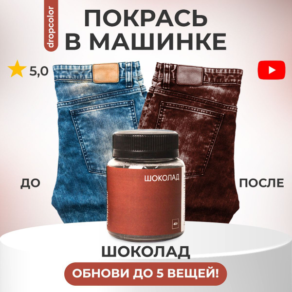Краска для ткани коричневая, Dropcolor, краска для одежды, джинсы ...