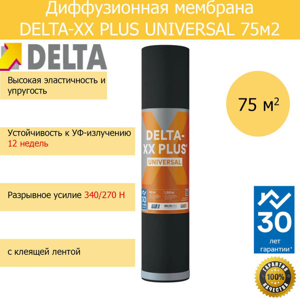 Диффузионная мембрана с двумя зонами проклейки Delta-XX Plus Universal ...