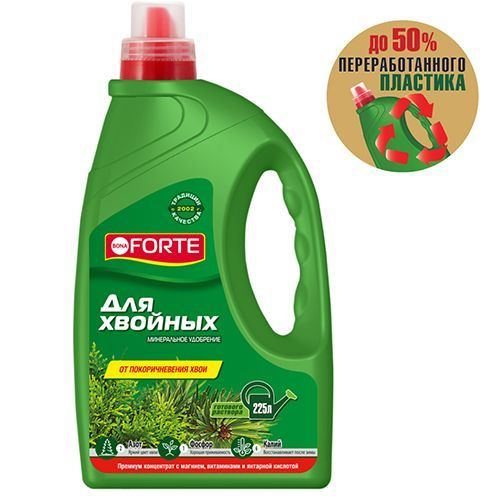 Жидкое минеральное удобрение для хвойных Bona Forte, 1.5 л - купить с ...