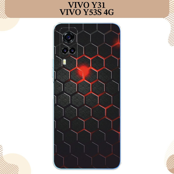 Силиконовый чехол на Vivo Y31/Y53s 4G / Виво Y31/Y53s 4G Фон соты ...