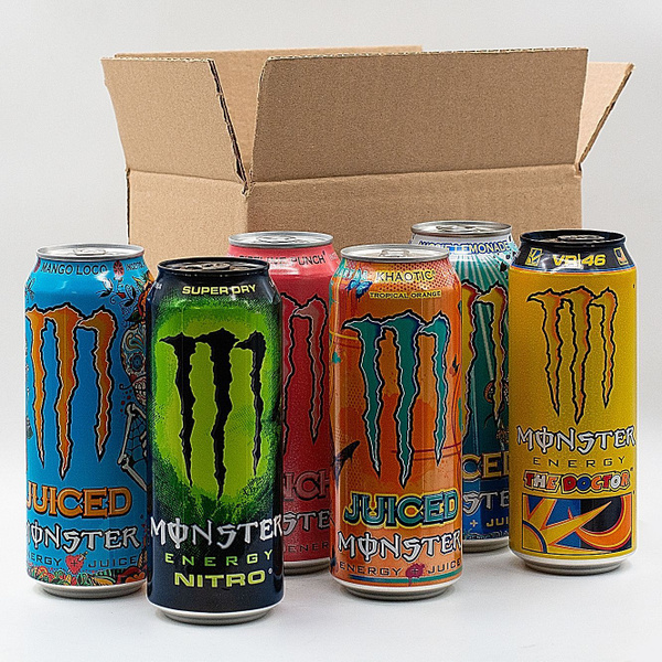 Набор энергетических напитков Monster Energy mix (Ирландия) 500 мл 6 шт ...