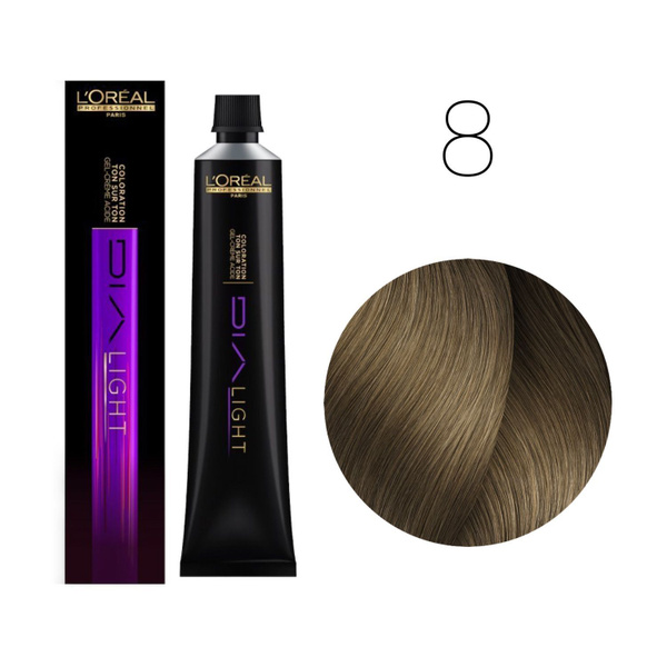 Стойкая крем краска - Loreal Профешнл Dia Light 8 (Светлый блондин ...