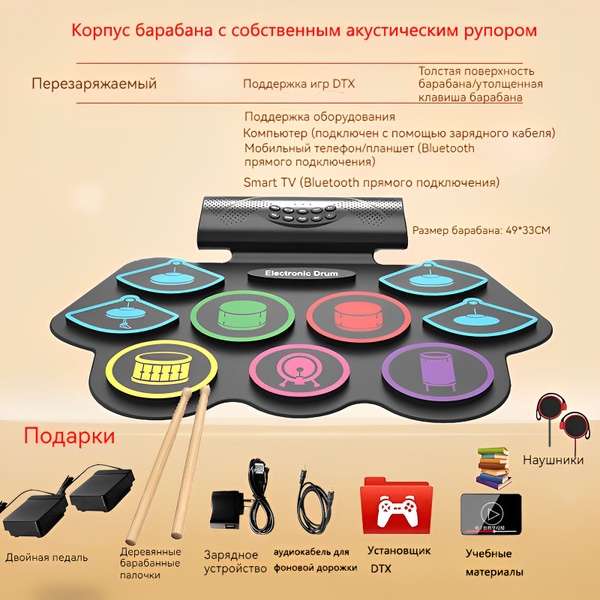 Электронный барабан,Гибкая ударная установка SpeedRoll, - купить с ...