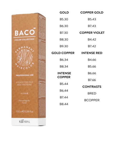 KAARAL Крем-краска с гидролизатами шелка серии "Baco COLOR COLLECTION ...