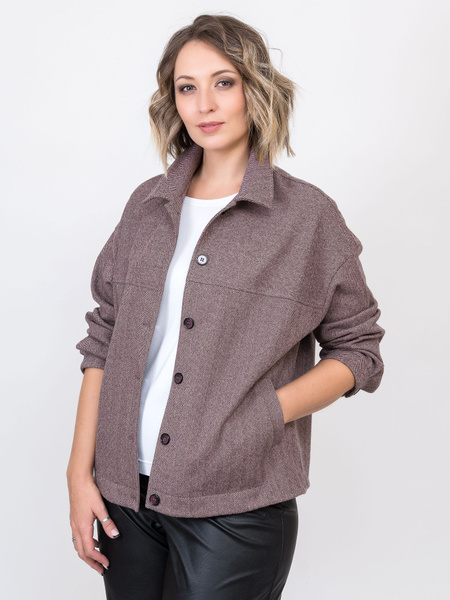 Жакет Женский Balsako темно-розовый, темно-бежевый Жаккард, Трикотаж ...