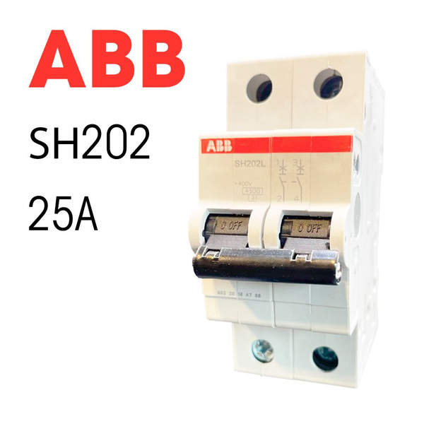 Автоматический выключатель ABB SH202L 2P 25А характеристика C купить на OZON по низкой цене ...
