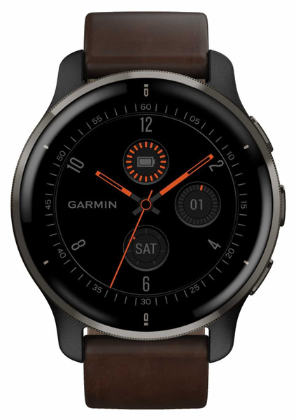 Купить смарт-часы Garmin Venu 2 Plus Slate Stainless With Brown Leather ...