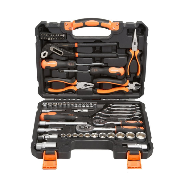 Набор инструментов MAXPILER MXT-65-SET (65 предметов, 3/8" и 1/4", CrV ...