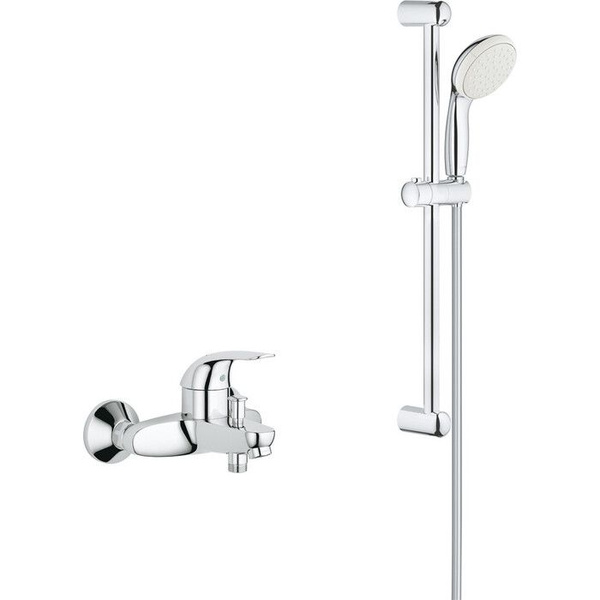 Смеситель для ванны Grohe Euroeco с душевым гарнитуром, хром (32743000 ...